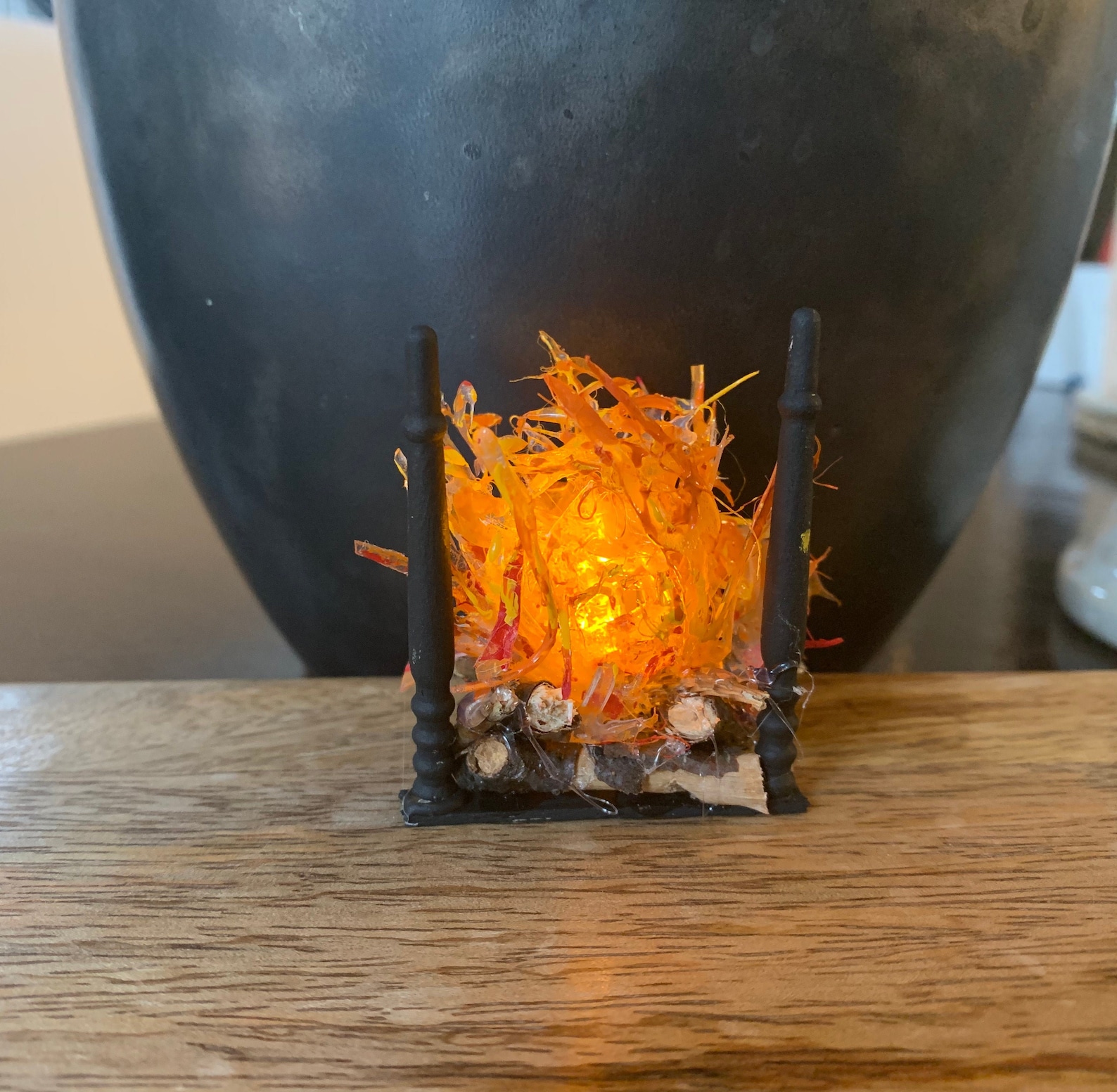 Dollhouse Miniature Fire Battery Operated, Mini Fire, Miniature ...