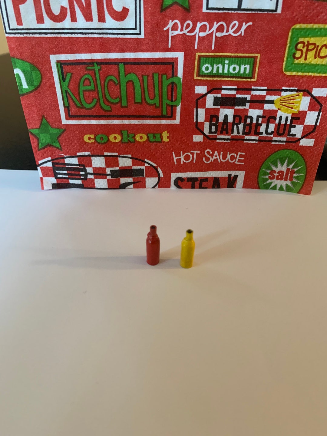 Dollhouse Miniature Ketchup and Mustard, Mini Condiments, 1:12 Scale - Etsy
