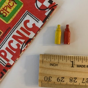 Dollhouse Miniature Ketchup and Mustard, Mini Condiments, 1:12 Scale - Etsy