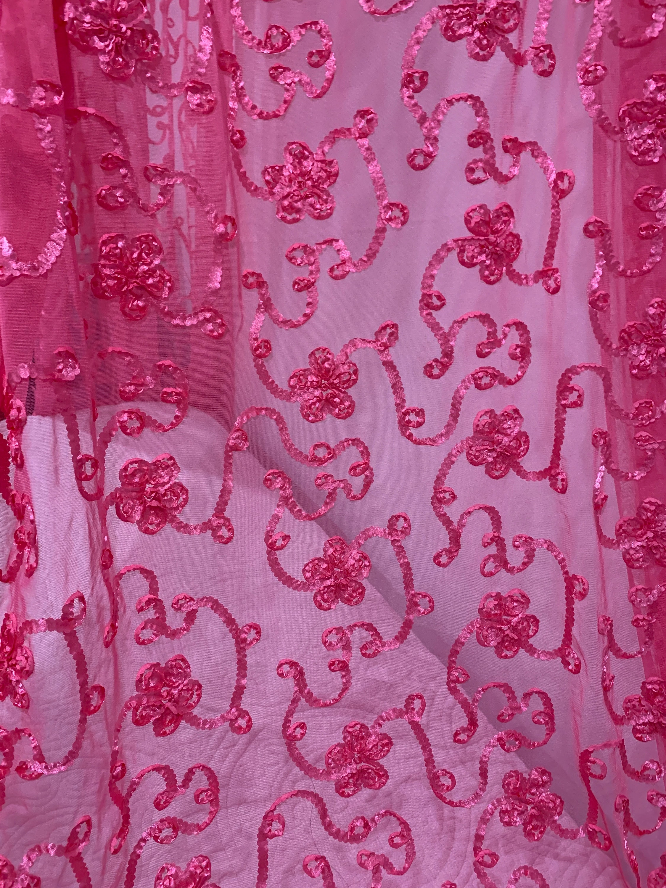 Cinta Bordado Tela de encaje rosa 60 Vestido de novia - Etsy México