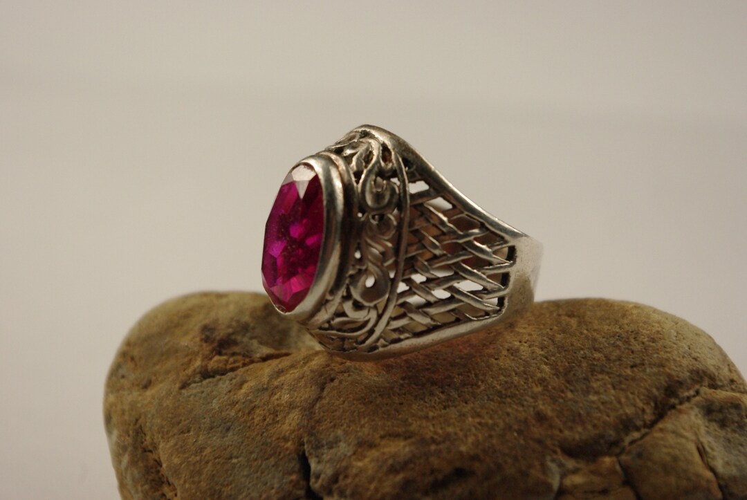 Vintage Sterling Silver Ring Soviet 925 Stamp USSR Ring With - Etsy