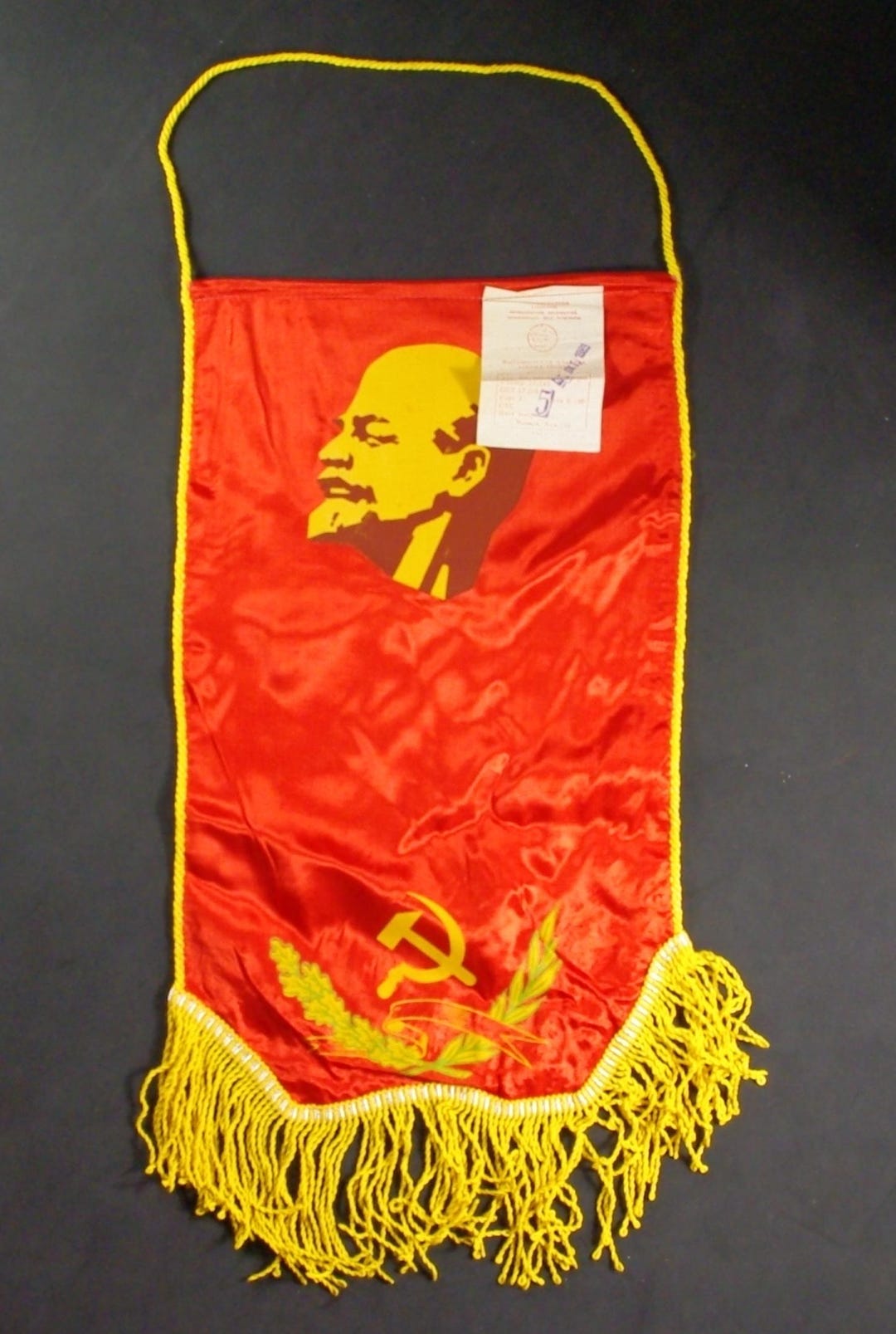 Vintage Soviet Union Pennant Red Banner Flag Communism Lenin Ussr ...