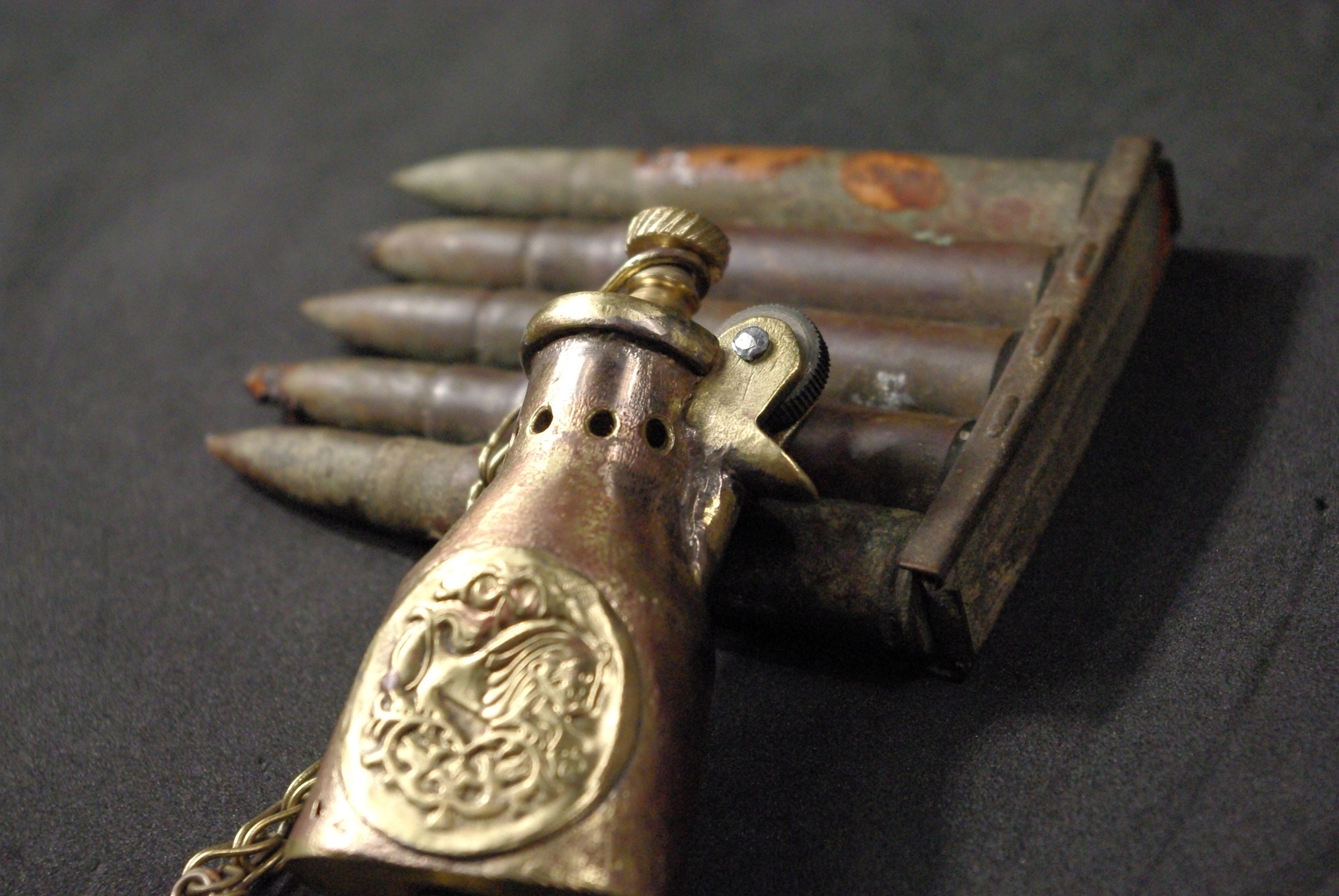 Vintage WW2 Soldier's Working Trench Art Cartridge Lighter. Handmade ...