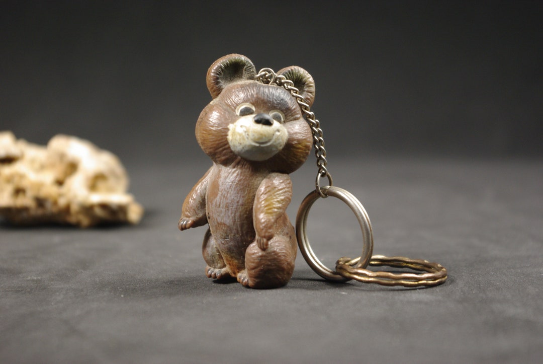 Vintage Souvenir Keychain Olympic Bear, Olympiad Olympic Games ...