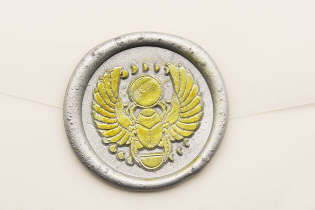 Scarab With Wings Wax Seal Stamp,egypt Beetle Symbol Sealing Wax Stamp ...