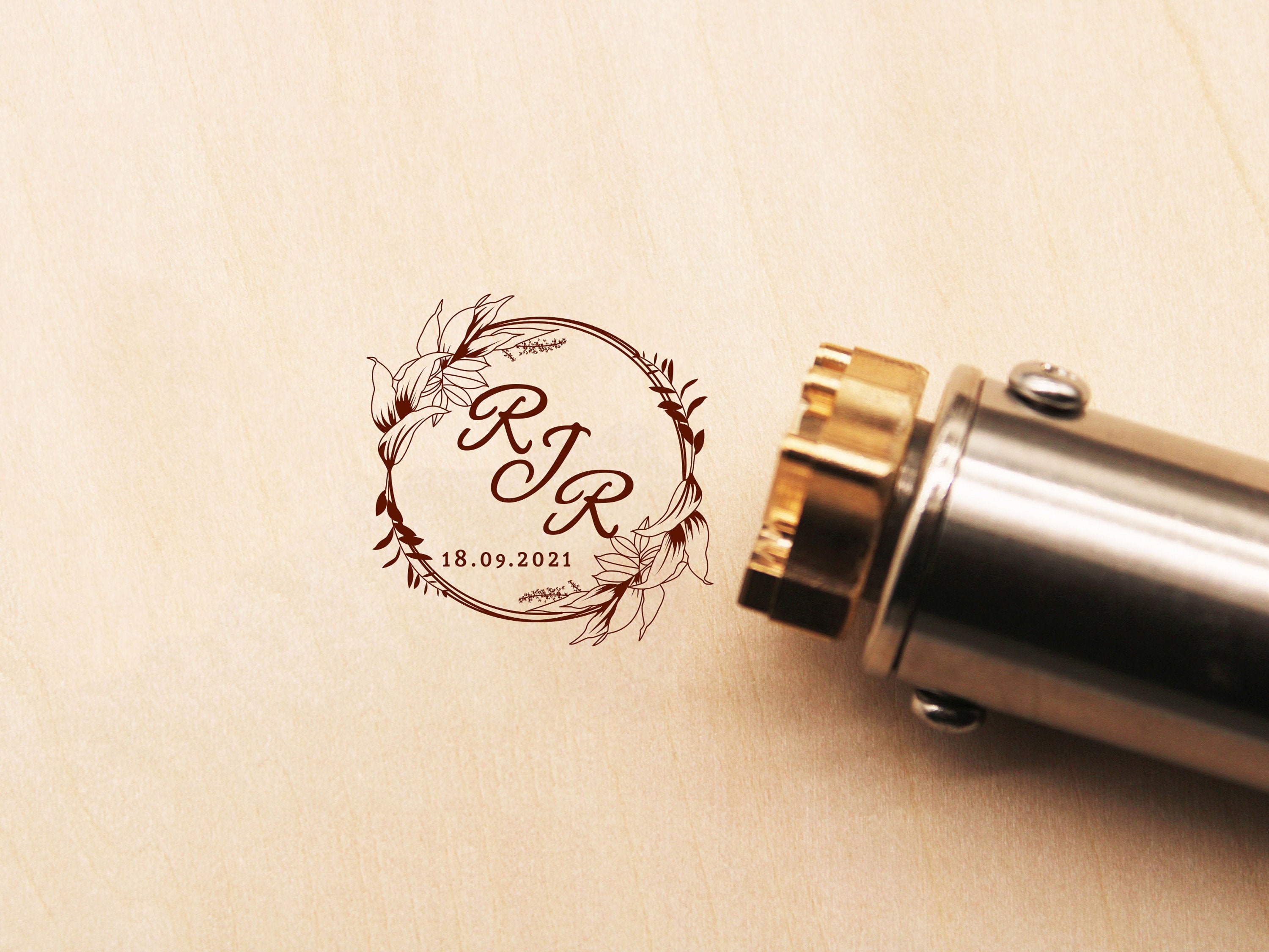 Custom Branding Iron / Initials Wood Branding Iron / Monogram Branding ...
