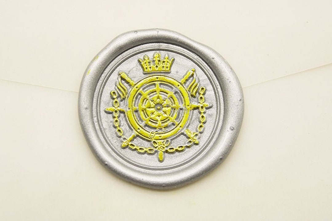 Nautical Compass Wax Seal Stamp, Custom Wax Seal Kit, Wedding Wax Stamp ...