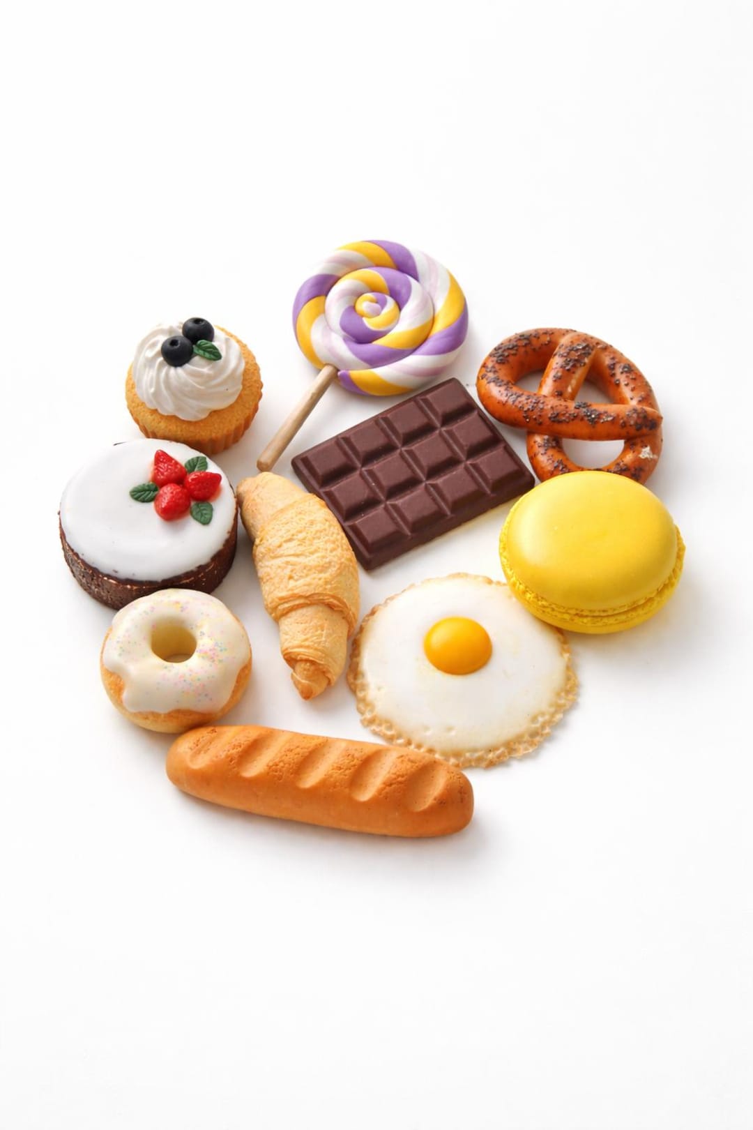 Tiny Bakery & Sweets Pretend Play Set, Polymer Clay Sweet Treats for ...