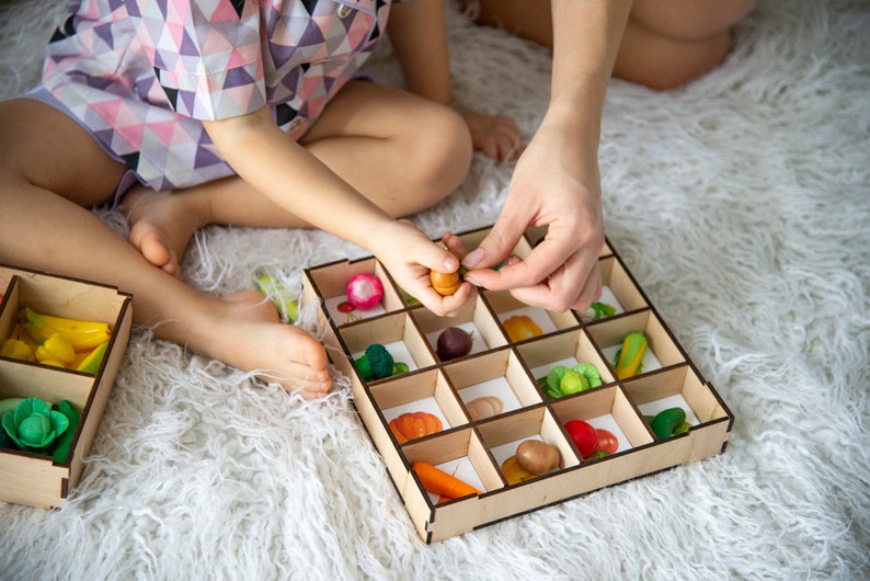 Sorting Set Polymer Clay Vegetables Montessori Objects First - Etsy
