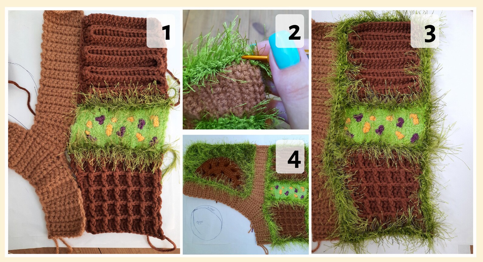 Crochet Pattern Rug Farm Play Mat English PDF Instruction DIY - Etsy