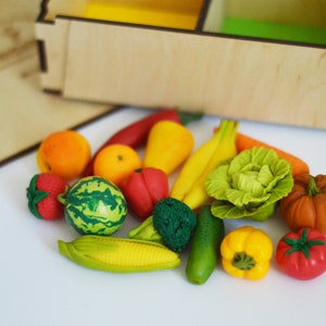 Educational Sensory Toy: Colors Sorting Set With Miniature Food, Mini ...