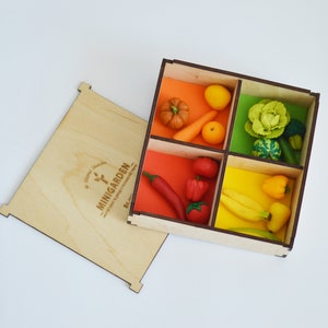 Educational Sensory Toy: Colors Sorting Set With Miniature Food, Mini ...