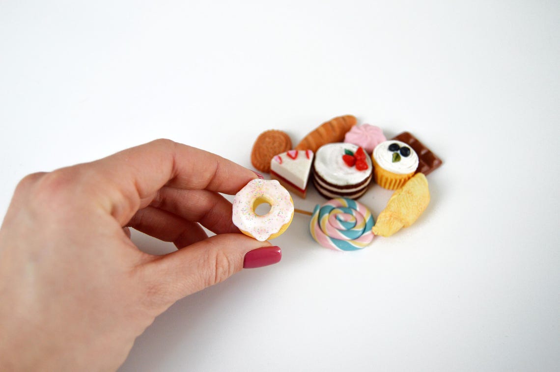 Miniature Sweets Set – Handmade Polymer Clay Play Food – Montessori ...