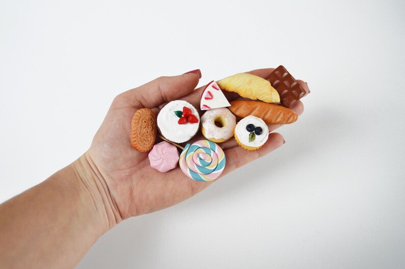 Miniature Sweets Set – Handmade Polymer Clay Play Food – Montessori ...