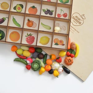 Montessori Sorting Toy: Miniature Polymer Clay Fruits & Vegetables - Etsy