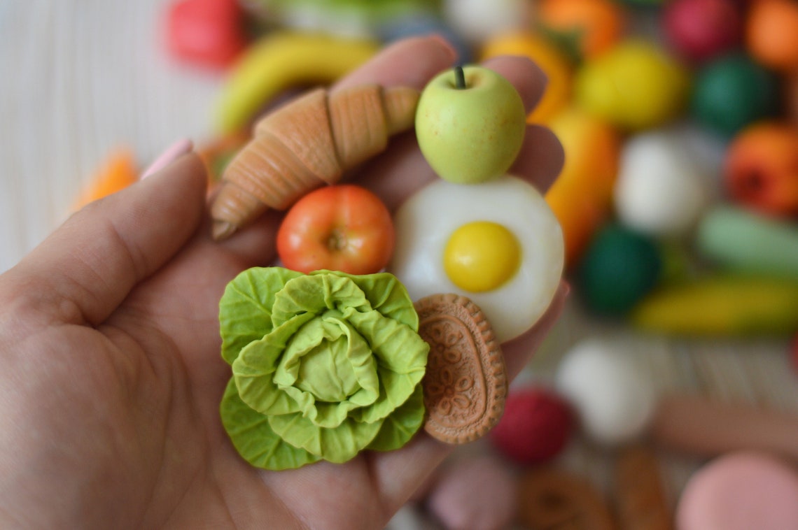 Miniature Polymer Clay Vegetables Montessori Toys Sensory Toys - Etsy ...