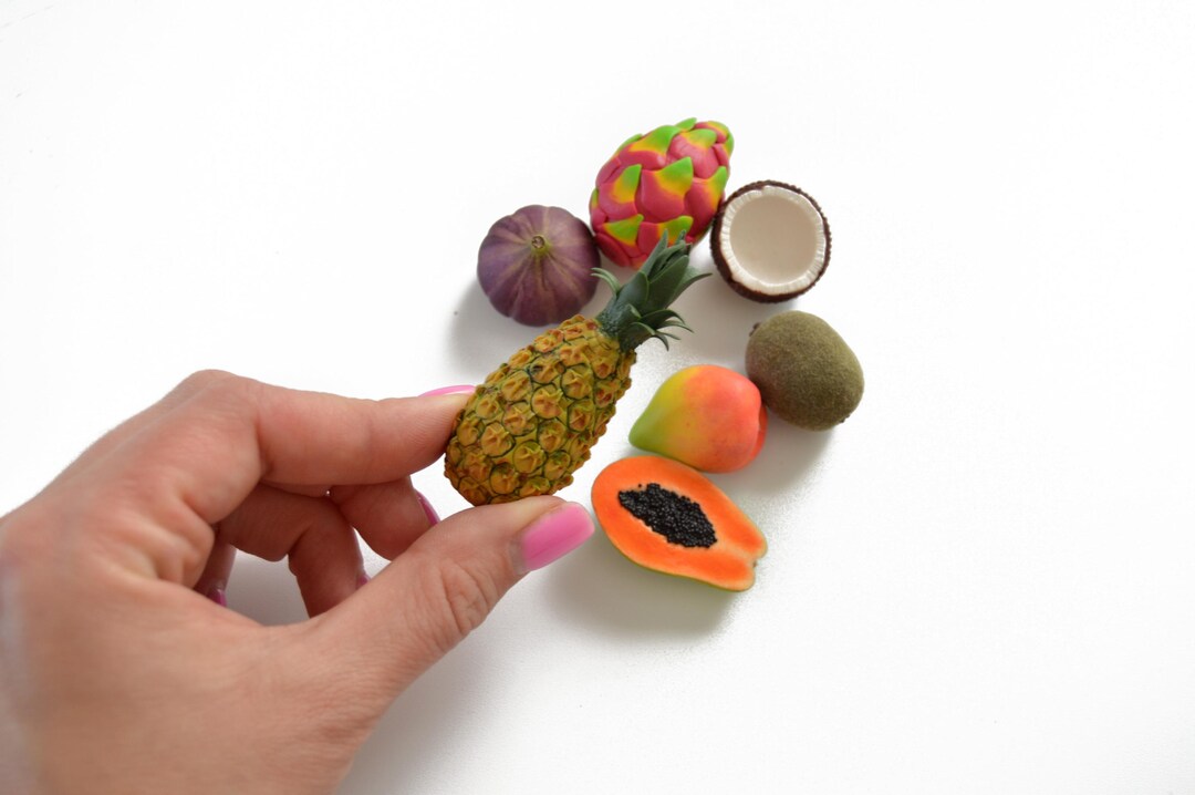Polymer Clay Miniatures - Miniature Exotic Fruits – Fake Fruits for ...
