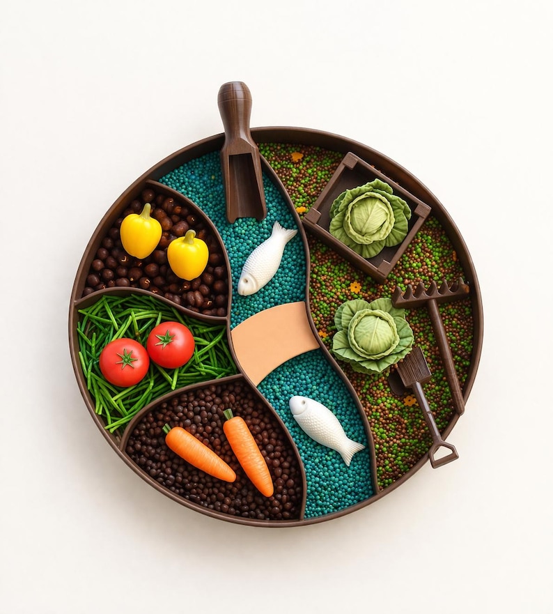 Sensory Bin With Tiny Polymer Clay Harvest - Etsy