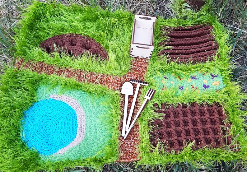 Crochet Pattern Rug Farm Play Mat English PDF Instruction DIY - Etsy