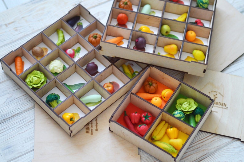 Sorting Set Polymer Clay Vegetables Montessori Objects First - Etsy