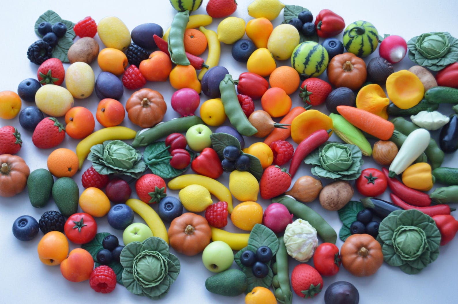 Miniature Polymer Clay Vegetables & Fruits: Montessori Play Food - Etsy