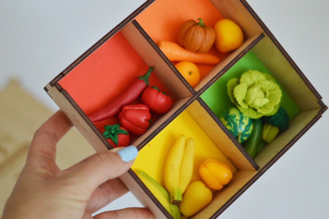 Educational Sensory Toy: Colors Sorting Set With Miniature Food, Mini ...