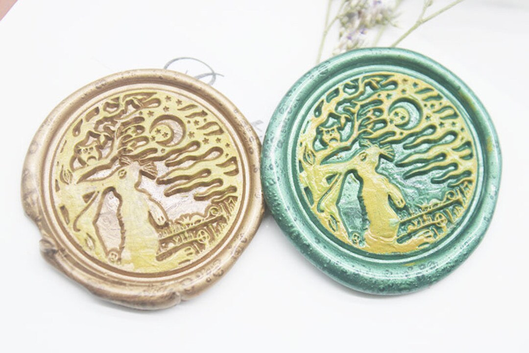 Night Moon Rabbit Seal Stamp Kit Wedding Custom, Wax Stamp Seal ...