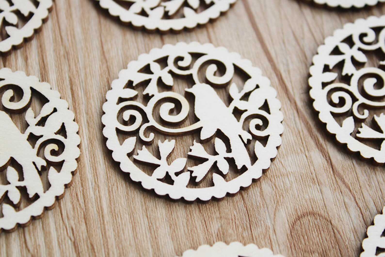 Laser Cut Birds on Branch Wooden Coaster Laser Cut Wood - Etsy
