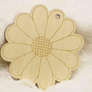 Wooden Daisy Flower for Crafts- Laser Cut - Daisy Magnet - Daisy Cut ...
