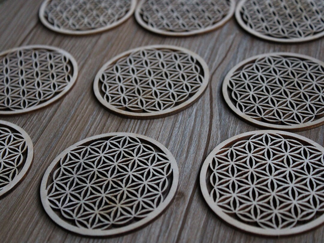 Wooden Flower of Life Shape, Geometric Coasters , Wall Decor,wooden ...