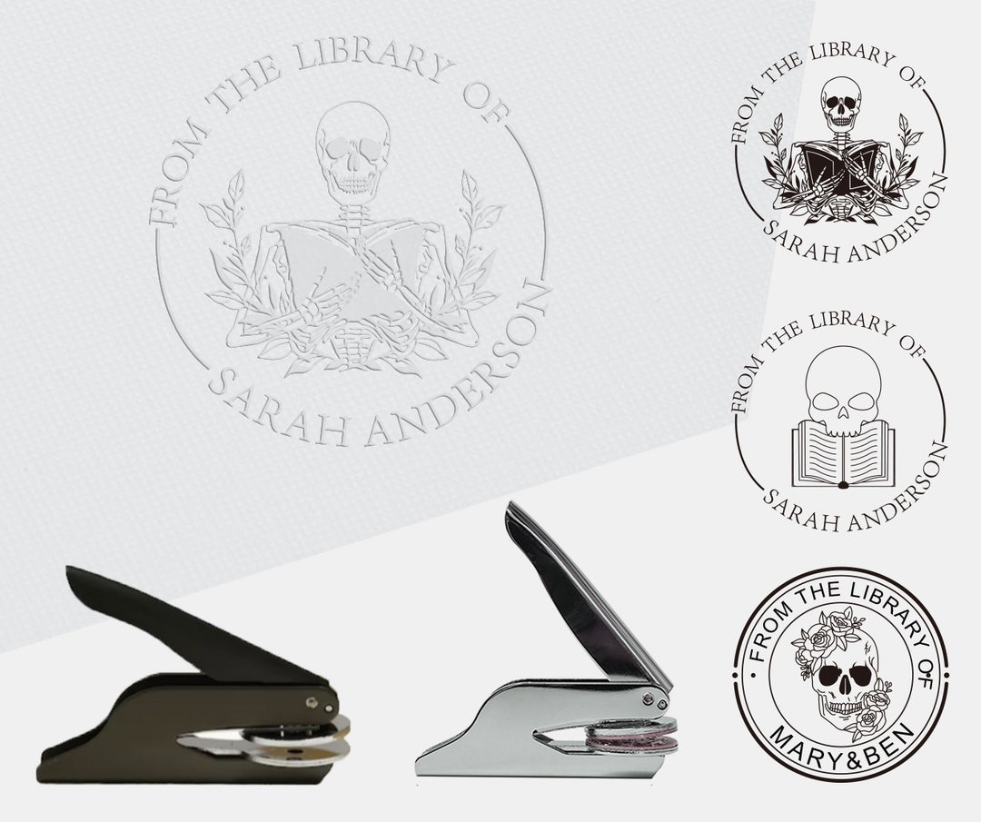Book Embosser Personalized-book Library Stamp-best Gift for Book Lover ...