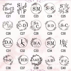 Wedding Invitation Wax Seal Stamp Stickers，personalized Monogram Self ...