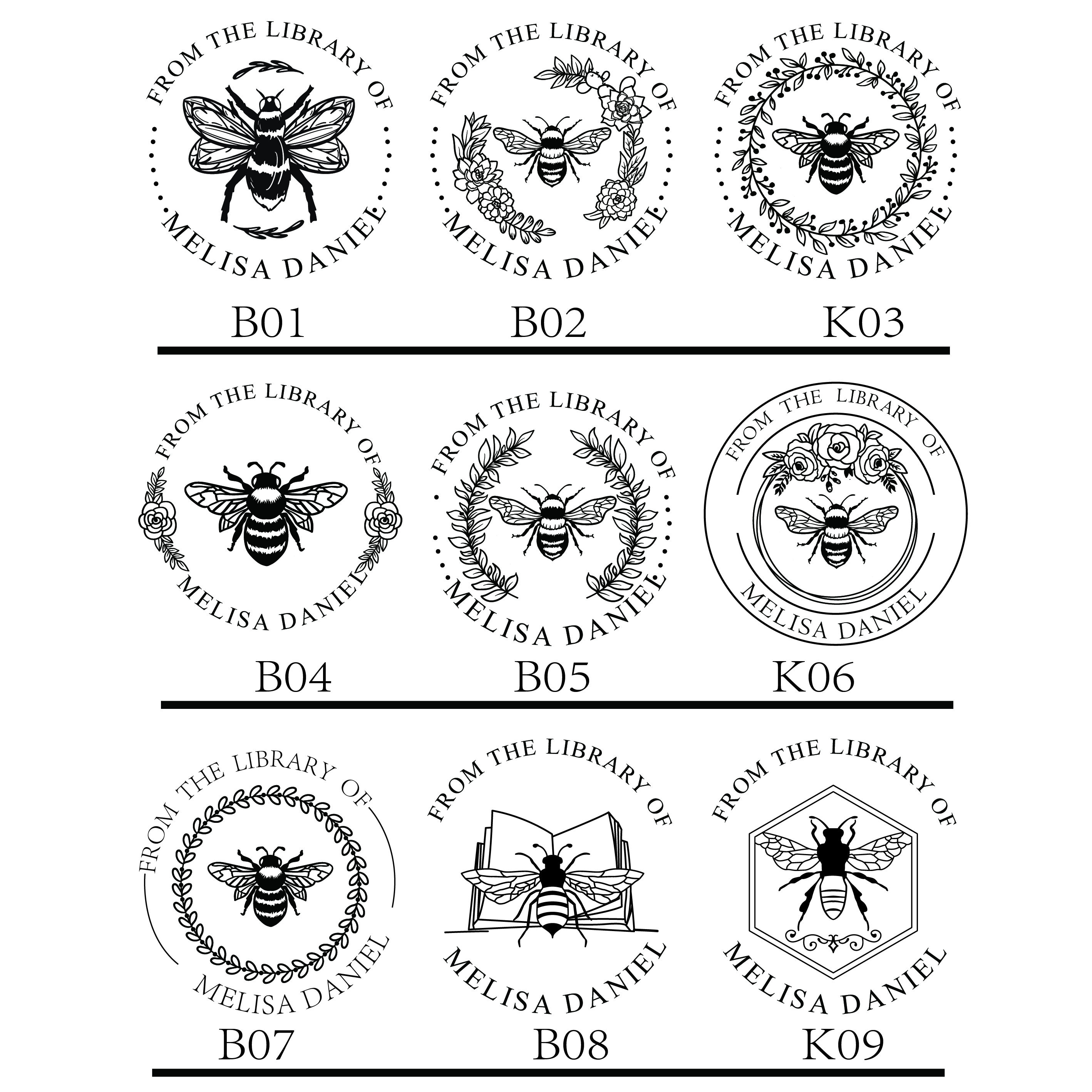 Personalized Embosser With Name Hand Held Embosser HONEY BEE - Etsy