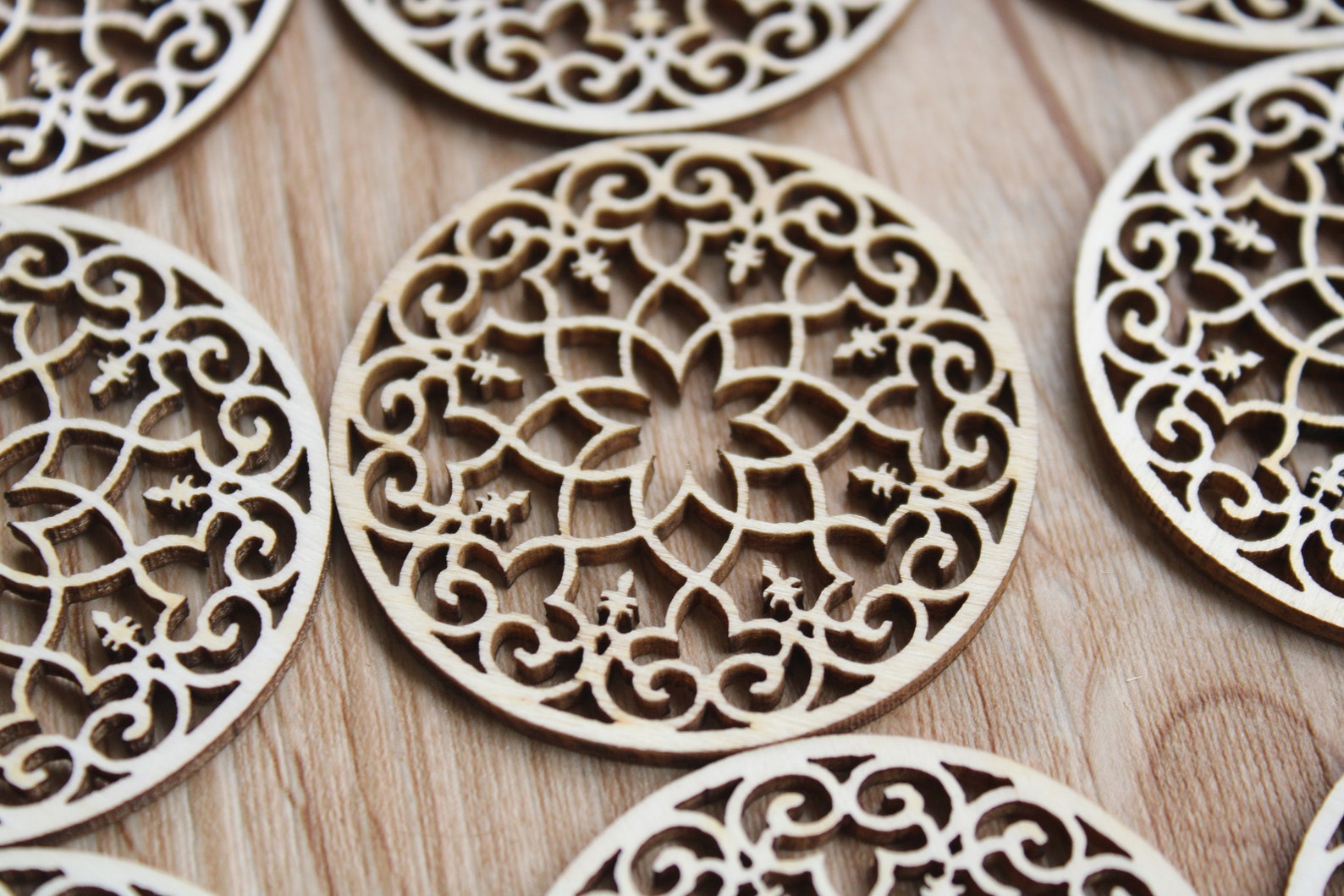 Laser Cut Coaster Laser Cut Wood Wooden Coastertea - Etsy