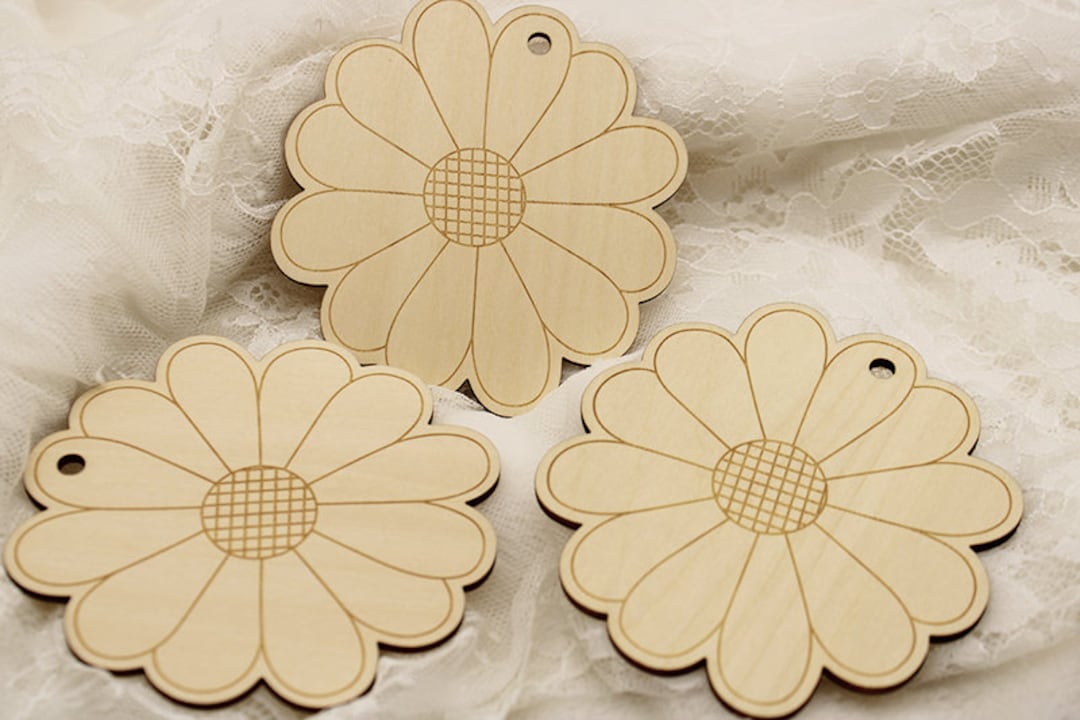 Wooden Daisy Flower for Crafts- Laser Cut - Daisy Magnet - Daisy Cut ...
