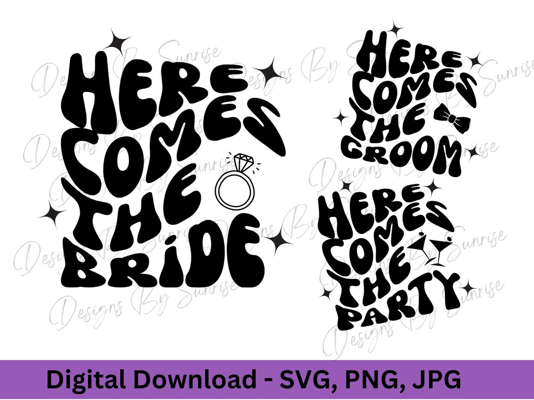 Here Comes the Bride Here Comes the Groom Here Comes the - Etsy