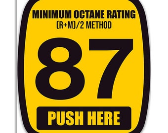 87 Octane Decal - Etsy