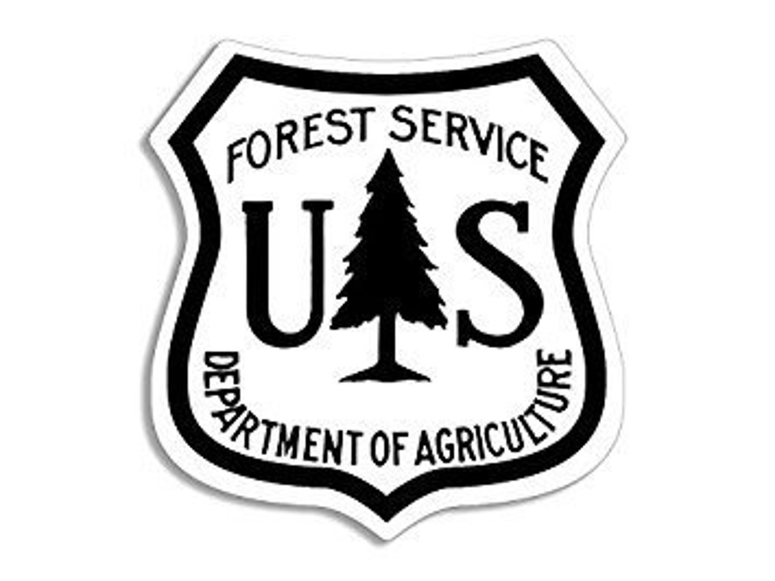 2.5x2.5 pulgadas blanco US Forest Service Shield Logo Pegatina | Etsy