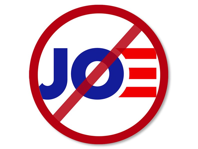 4x4 inch Round NO JOE Sticker anti democrat dnc bumper vote | Etsy