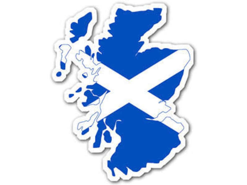 3x4 Inch Scotland Shaped Scottish Flag Sticker Scot Shape St - Etsy