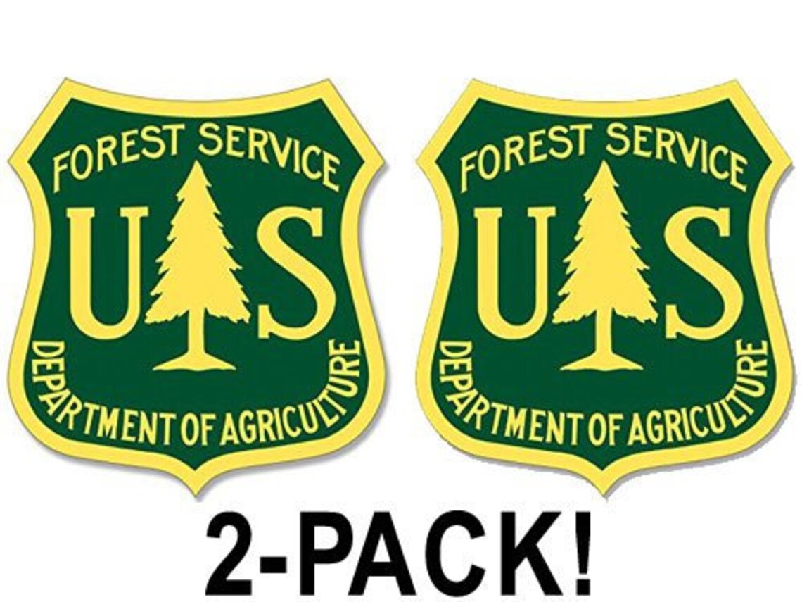 2-Pack: 2.5 inch GREEN & YELLOW US Forest Service Shield | Etsy