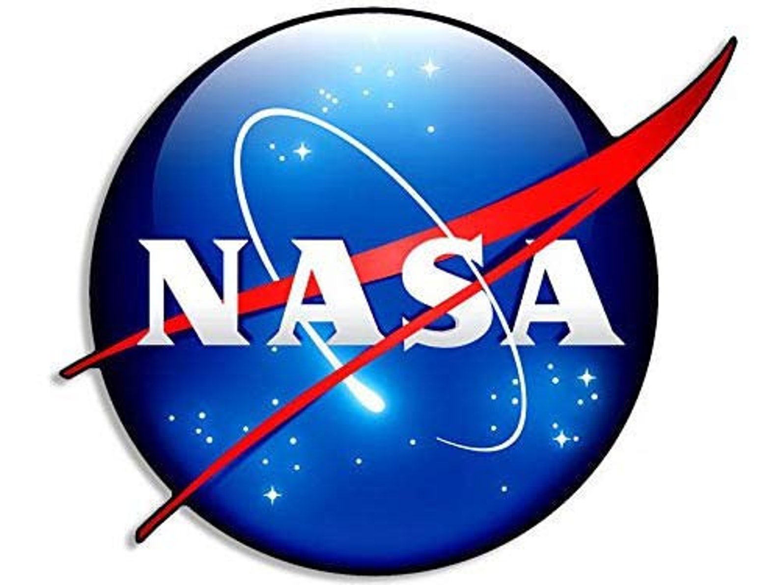 4x4 inch 3D Look NASA Meatball Logo Shaped Sticker Insignia | Etsy