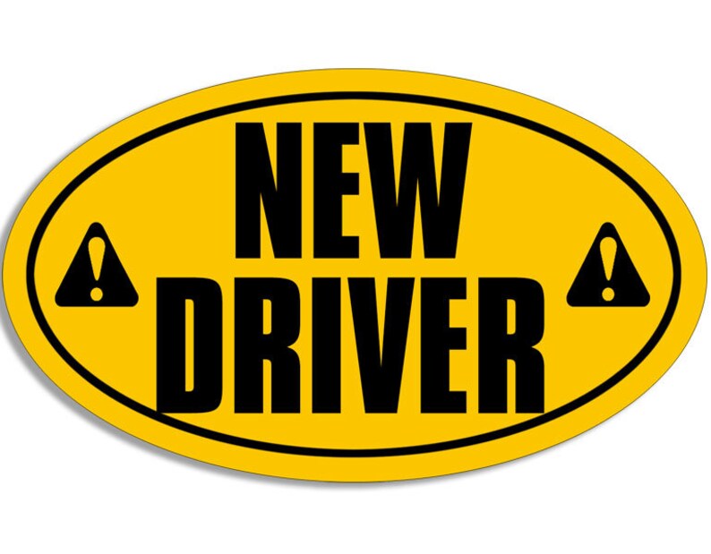 3x5 Inch Oval NEW DRIVER Sticker car Safety Drive Safe - Etsy Sweden
