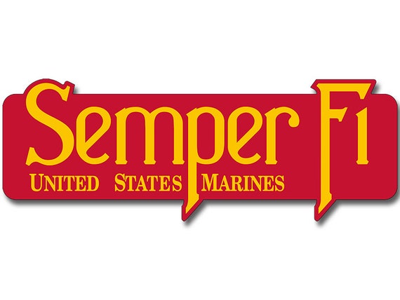 3x8 Inch Semper Fi Lettering US United States Marine Corps - Etsy