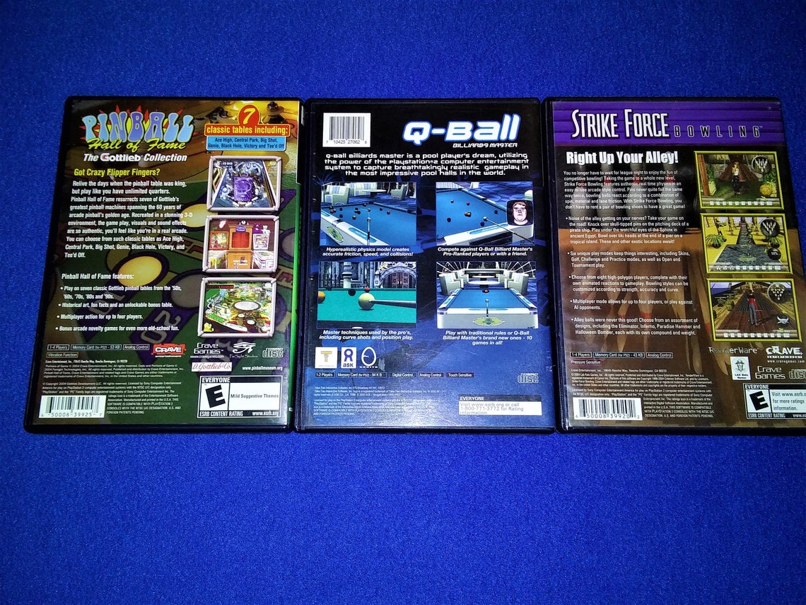 Vintage Sony PlayStation 2 PS2 Classic Lounge Video Games | Etsy