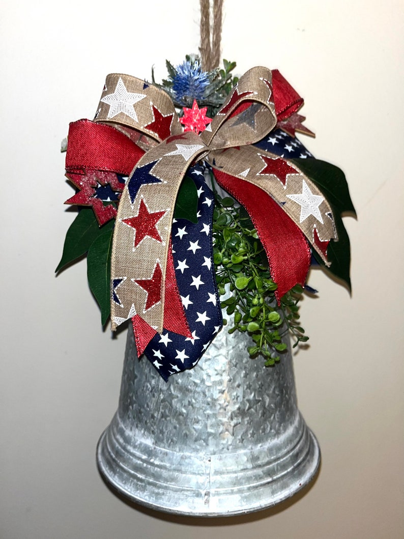 Americana Metal Bell, Patriotic Fourth of July Decor - Etsy