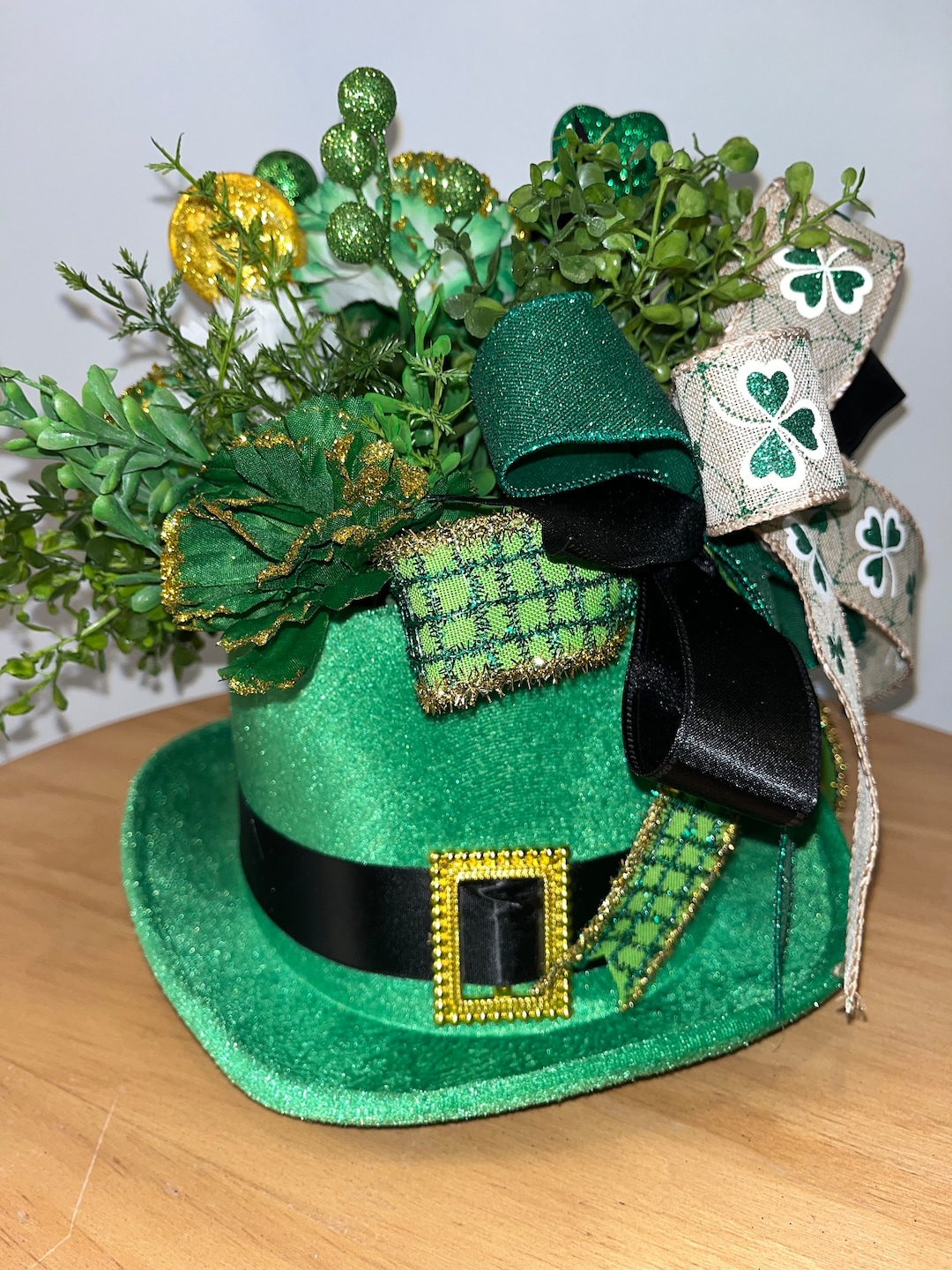 St. Patricks Day Arrangement, St. Patricks Day Decor, St Pattys Day ...