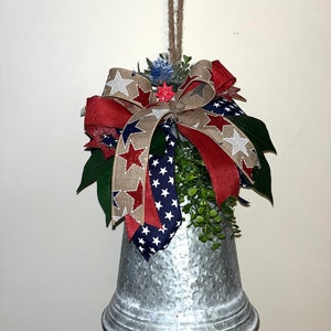 Americana Metal Bell, Patriotic Fourth of July Decor - Etsy