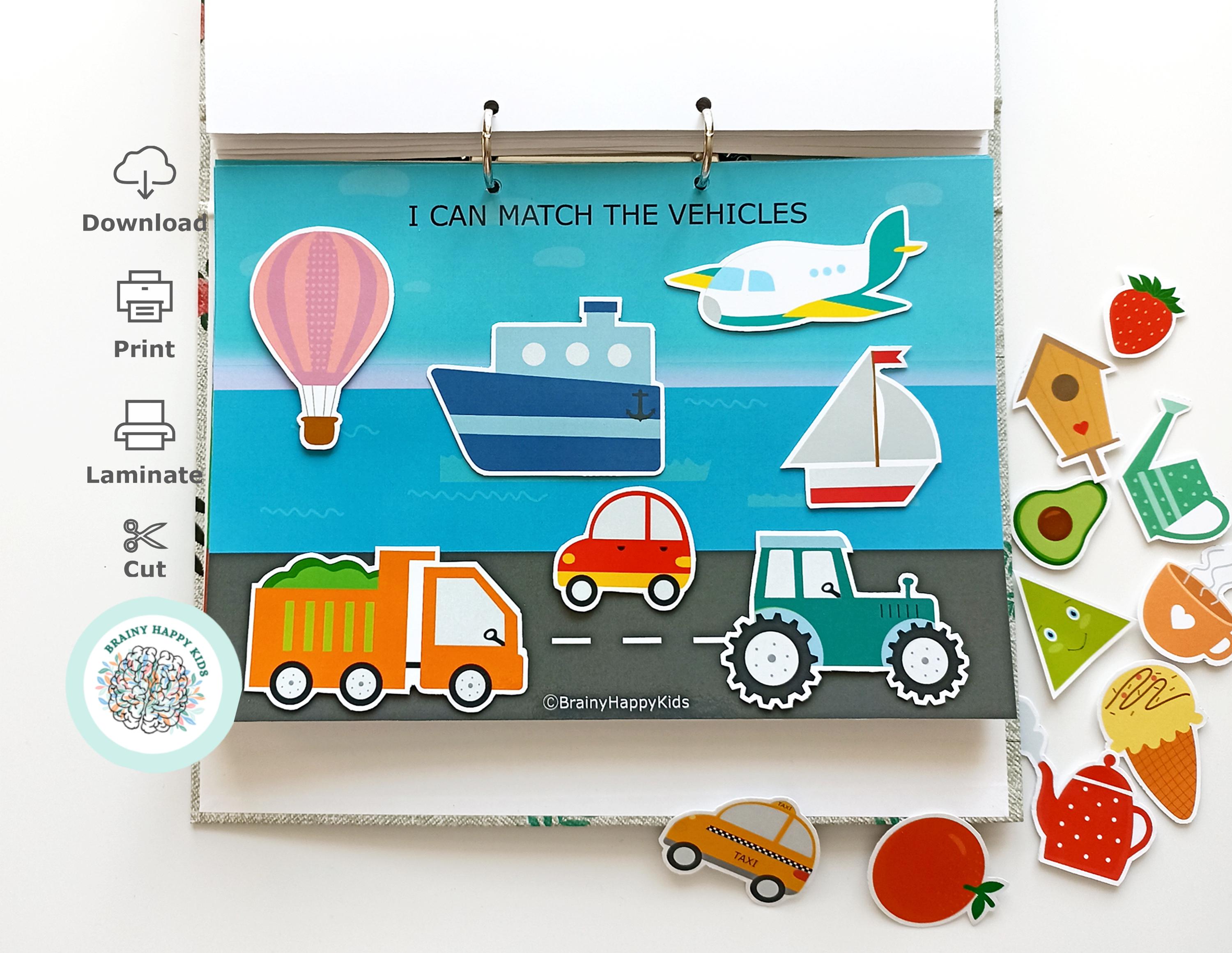 Toddler Busy Book Printable, Kids Quiet Book, Learning Binder ...