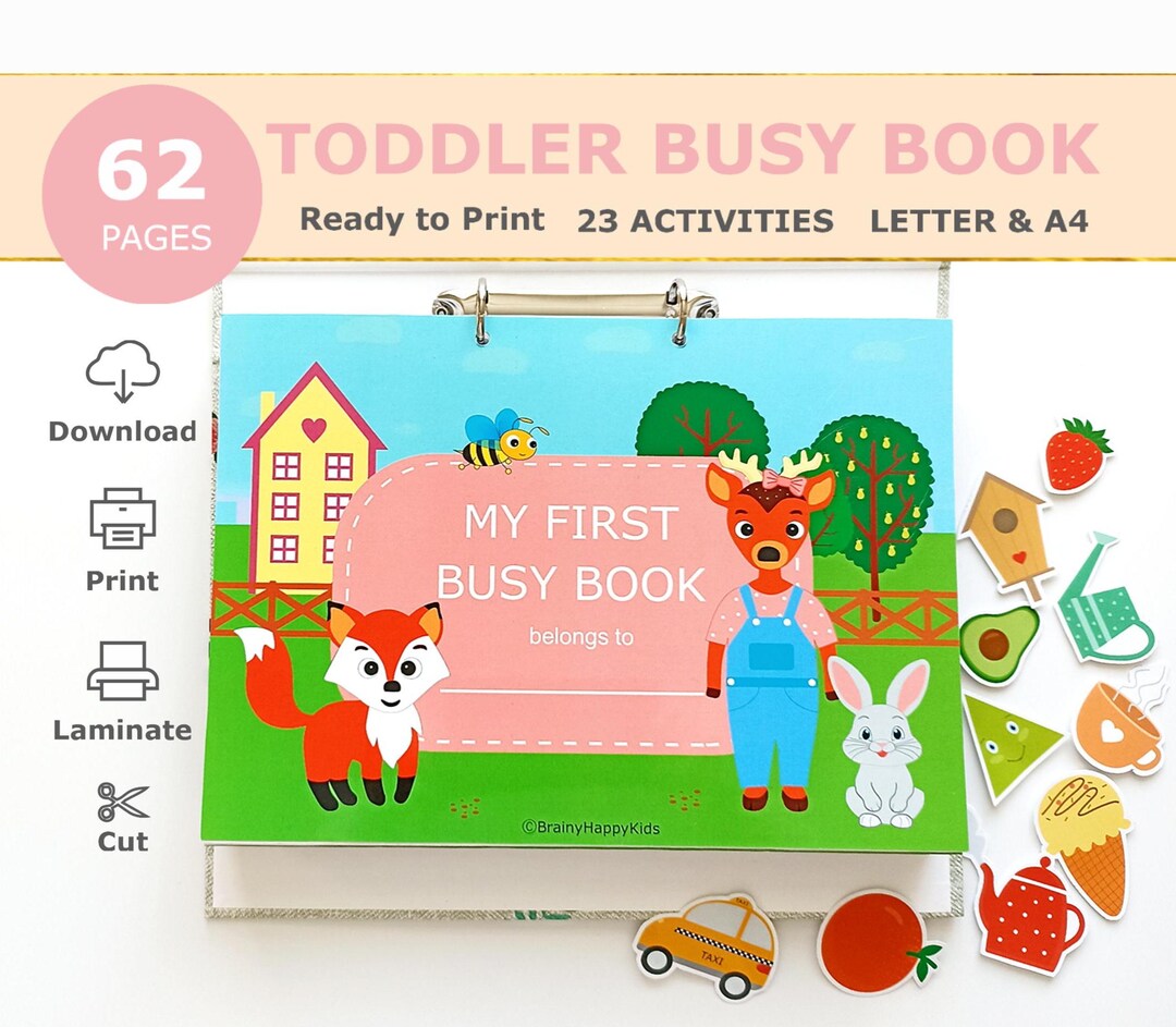 Busy Book Printable, Toddler Learning Binder, Kids Quiet Book ...
